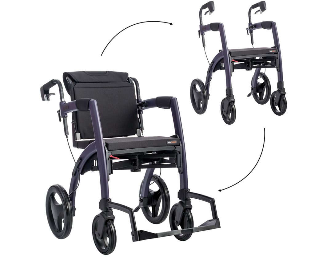 Rollator walker and wheelchair in one for great trips | Rollz Motion